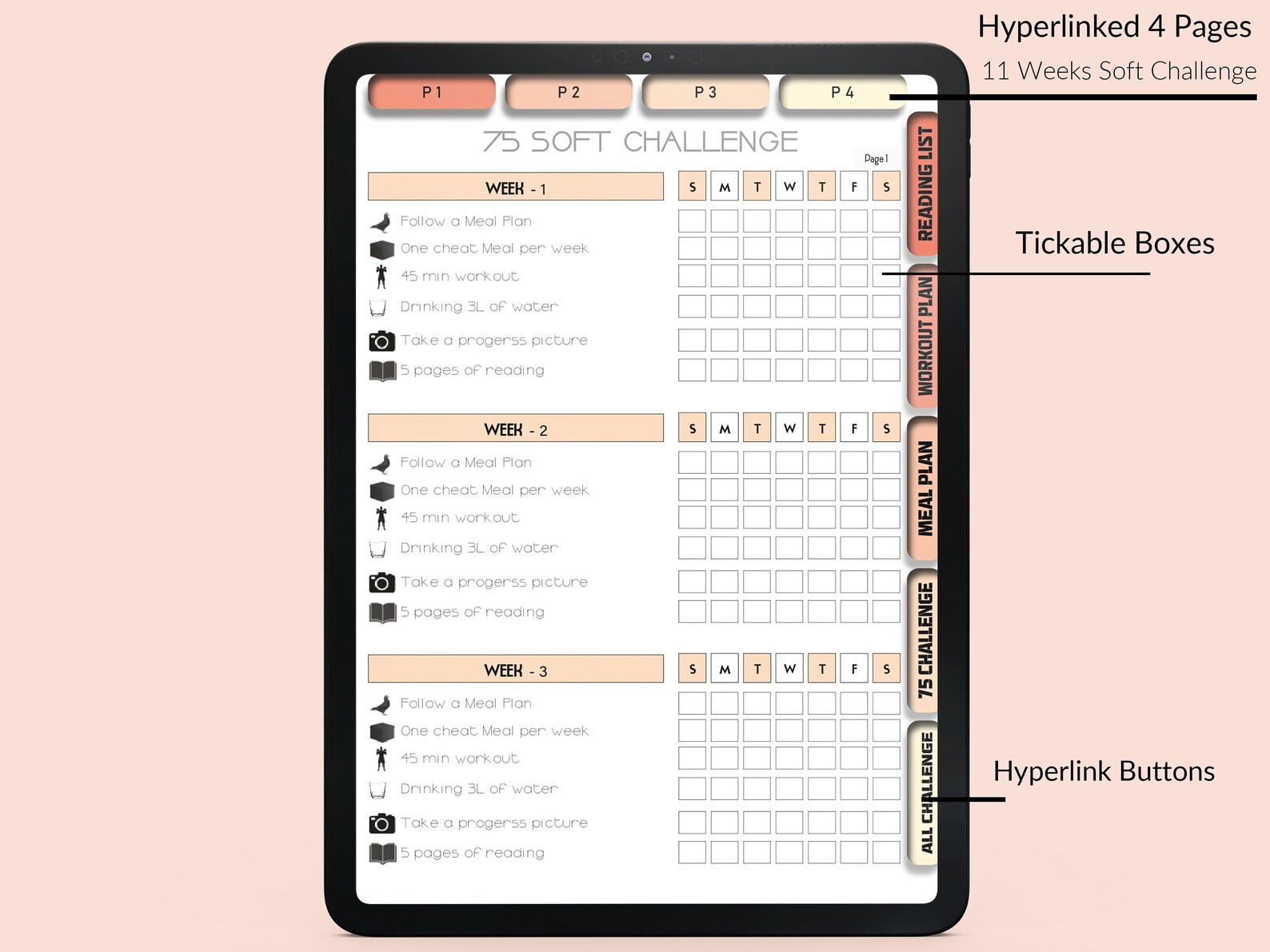 Editable 75 SOFT Challenge Printable 75 SOFT Challenge - Etsy