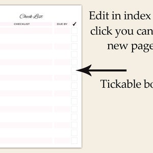 Checklist Editable, Blank Checklist Template, Simple Checklist Template ...