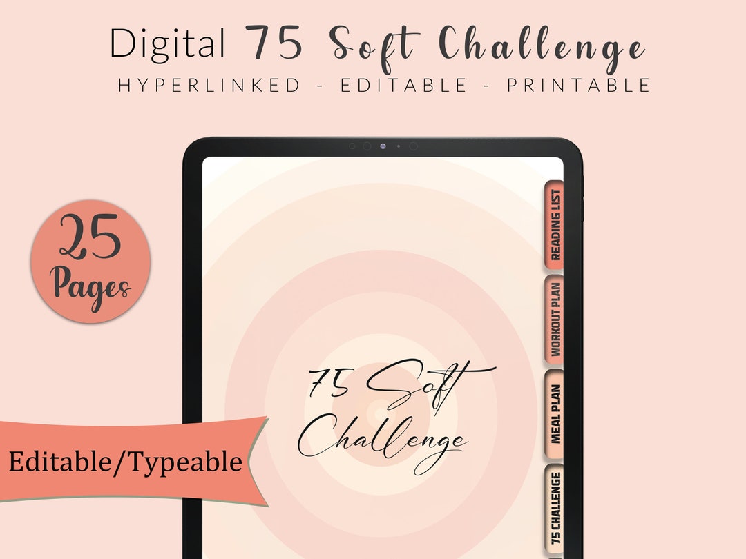 Editable 75 SOFT Challenge, Printable 75 SOFT Challenge, 75soft ...