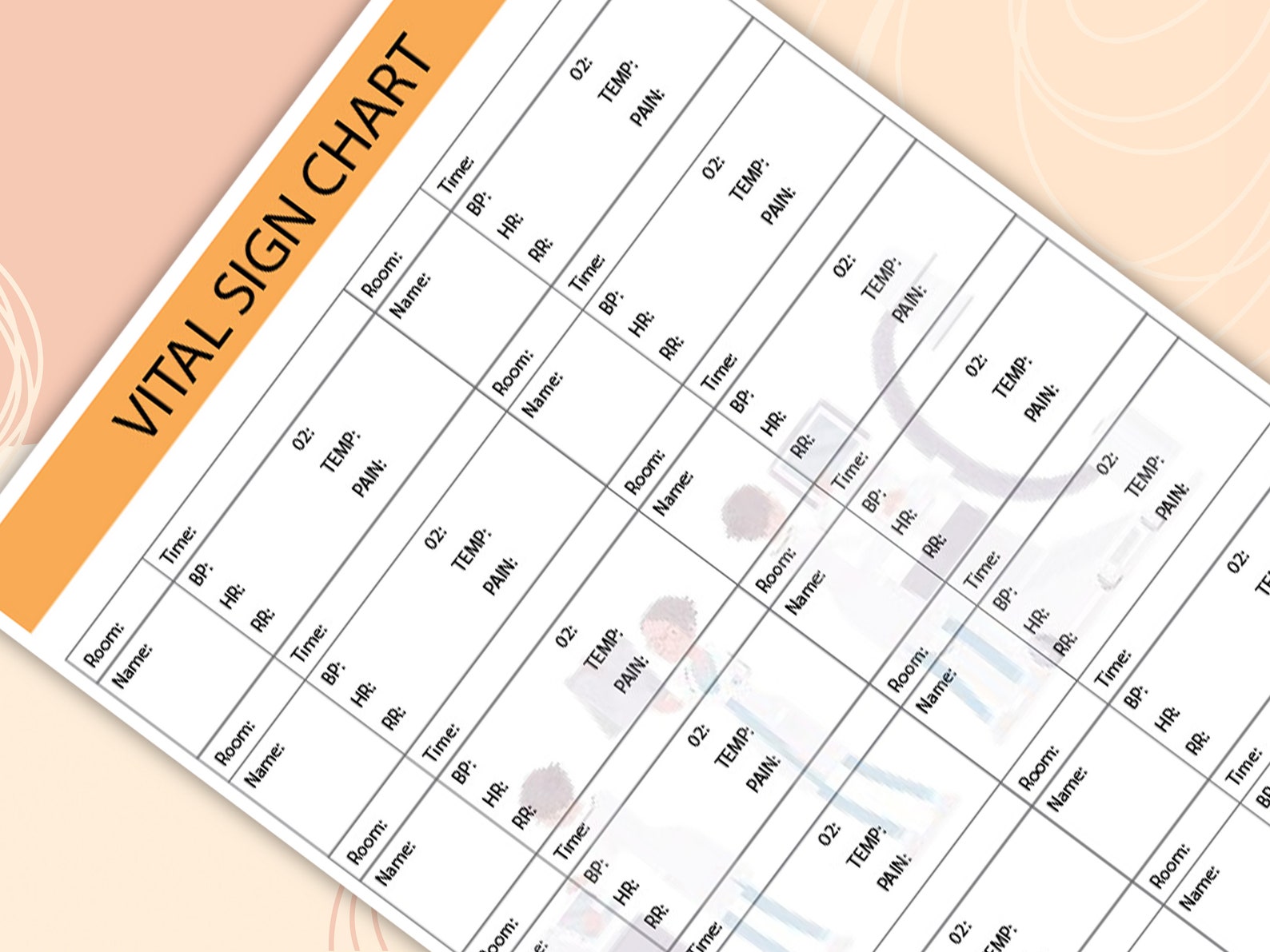 Printable Vital Sign Chart, Vital Sign Log, Vital Sign Tracker, Vital ...