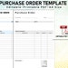 Editable Purchase Order Template, Editable Purchase Template, Invoice ...