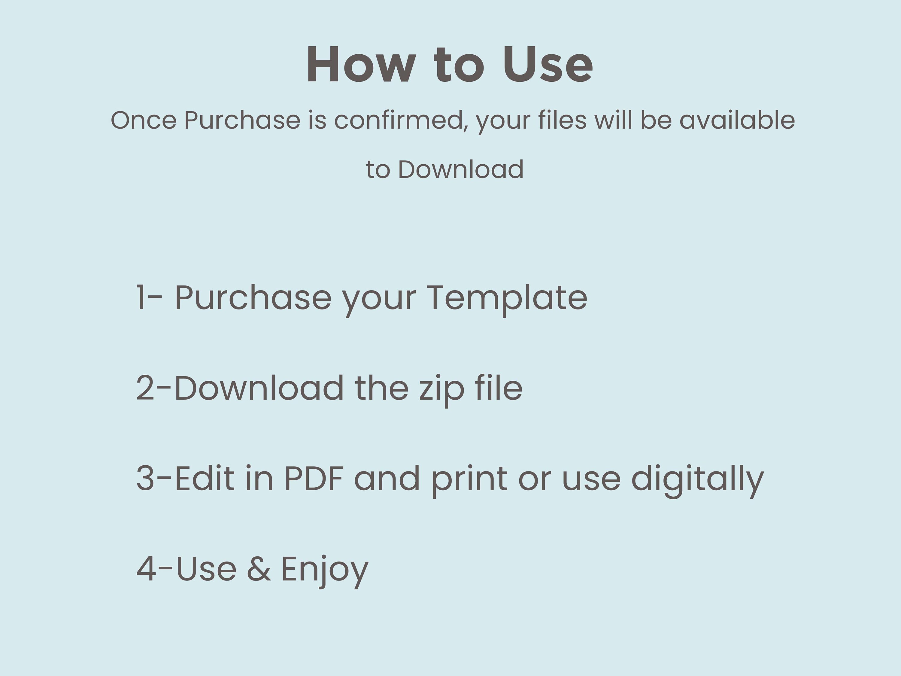 Editable Purchase Order Template, Editable Purchase Template, Invoice ...