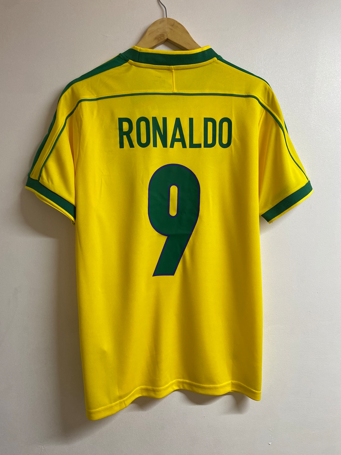 1998 Retro Brazil World Cup Home Jersey Ronaldo 9 - Etsy