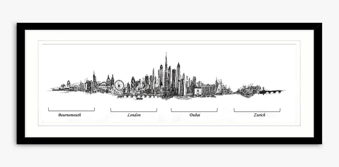 Create Your Own Skyline Multiple Cities Personalised - Etsy