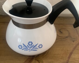 6 Cup Blue Cornflower P-104 Stovetop Teapot by Corning Ware Blue ...