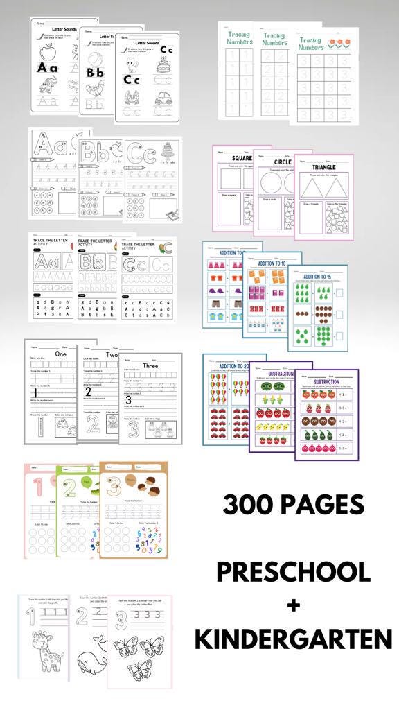 Ultimate Kindergarten and Preschool Prep | 300 Pages of Letters ...