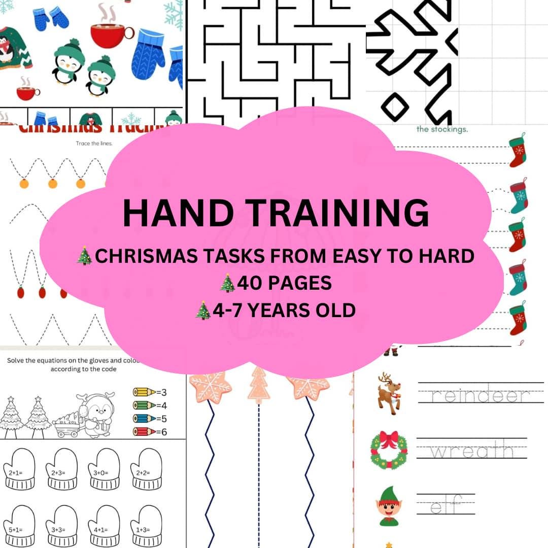 Printable Christmas Fine Motor Skills Activity Kit for Kids - Editable ...