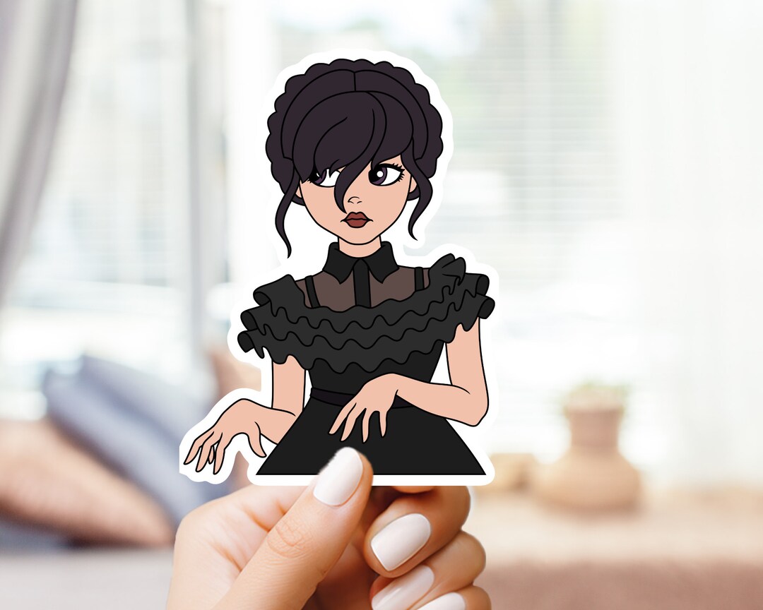 Wednesday Addams Dancing Sticker Lets Dance, Nevermore Academy, Water ...