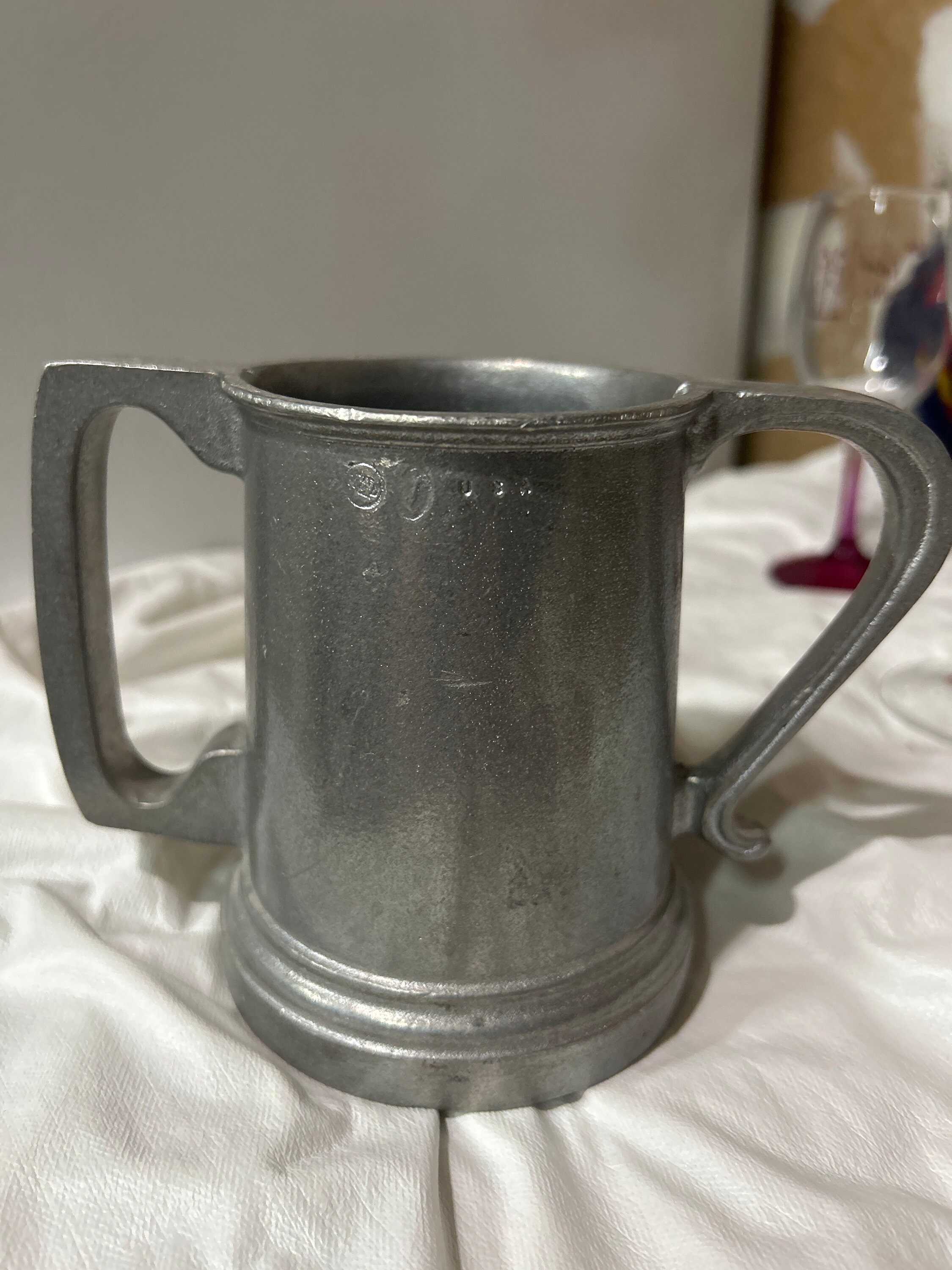 Vintage Stamped RWP Wilton Pewter Chalice Tavern Goblet Double - Etsy
