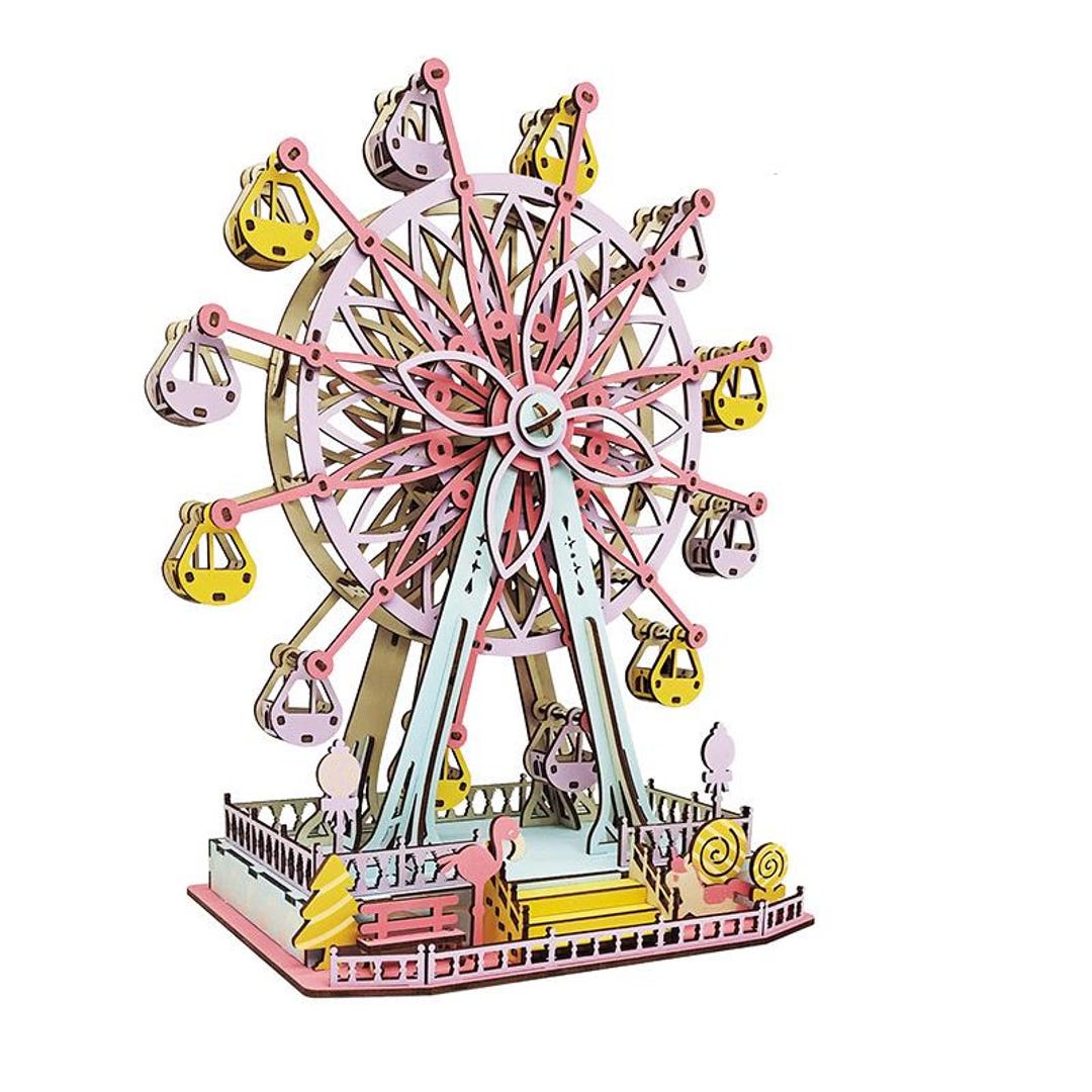 STEM Kit DIY Wooden Puzzle,build a Ferris Wheels Puzzles for Teens ...