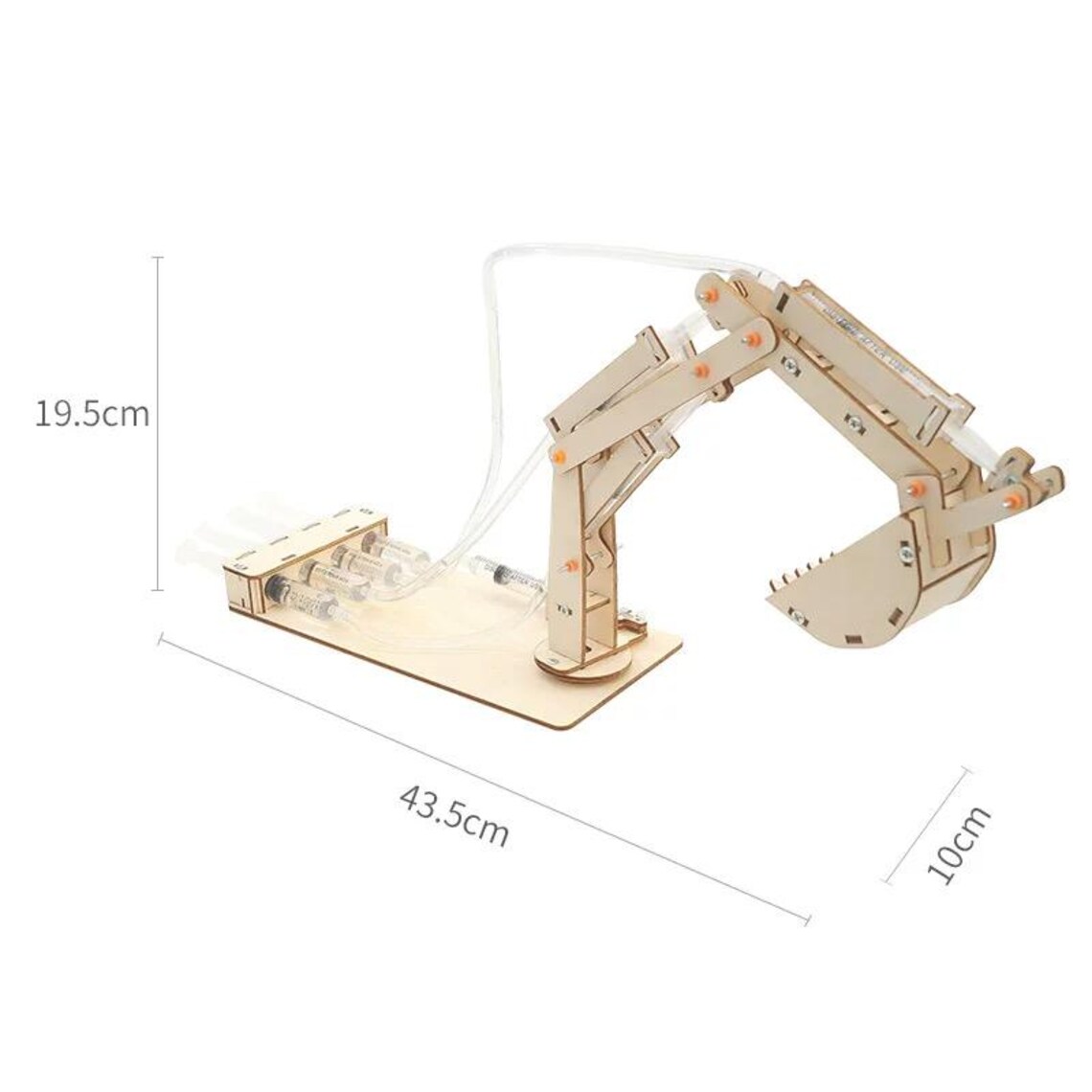 STEM Kit DIY Wooden Puzzle, Hydraulic Excavator Model 3D Puzzles for ...