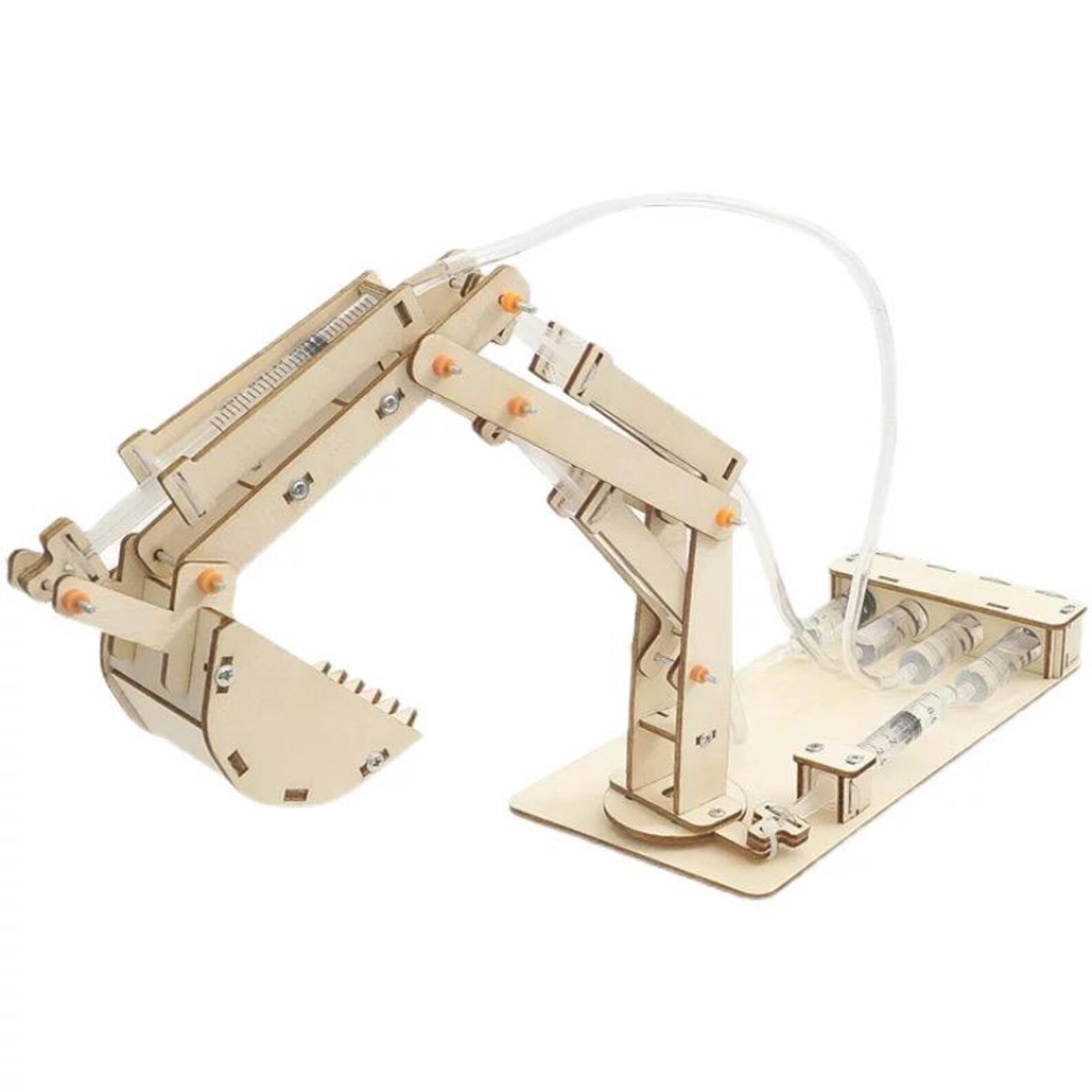 STEM Kit DIY Wooden Puzzle, Hydraulic Excavator Model 3D Puzzles for ...