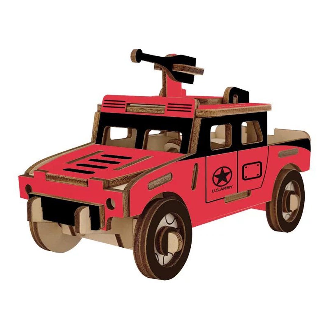 STEM Kit DIY Wooden Puzzle,build a Jeep Puzzles for Teens, Educational ...