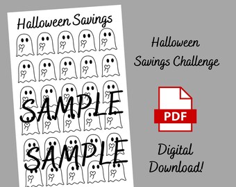 Digital/printable Halloween Savings Challenge - Etsy