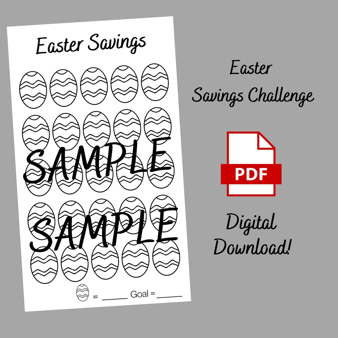 Easter Savings Challenge | Digital Download | Printable | Savings ...