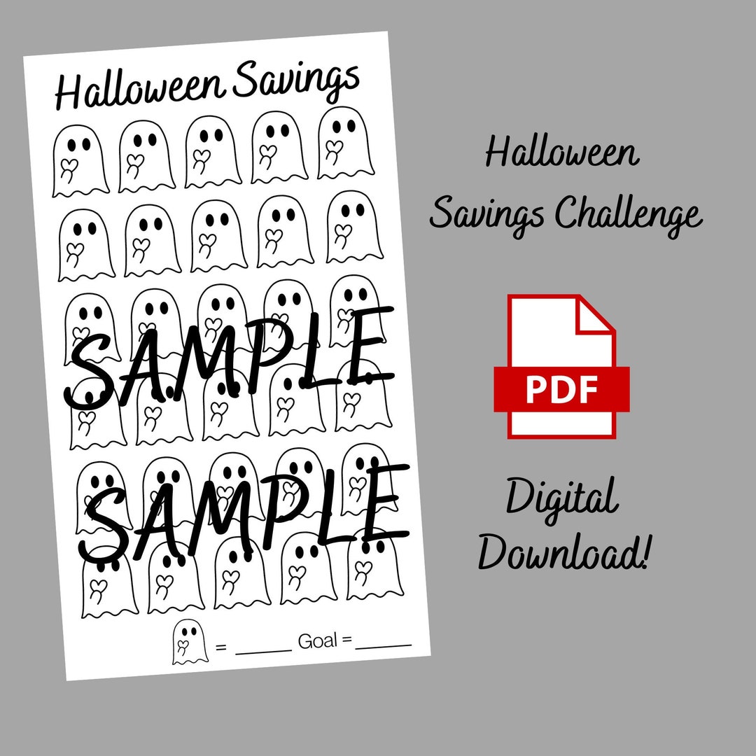 Halloween Savings Challenge Digital Download Printable - Etsy
