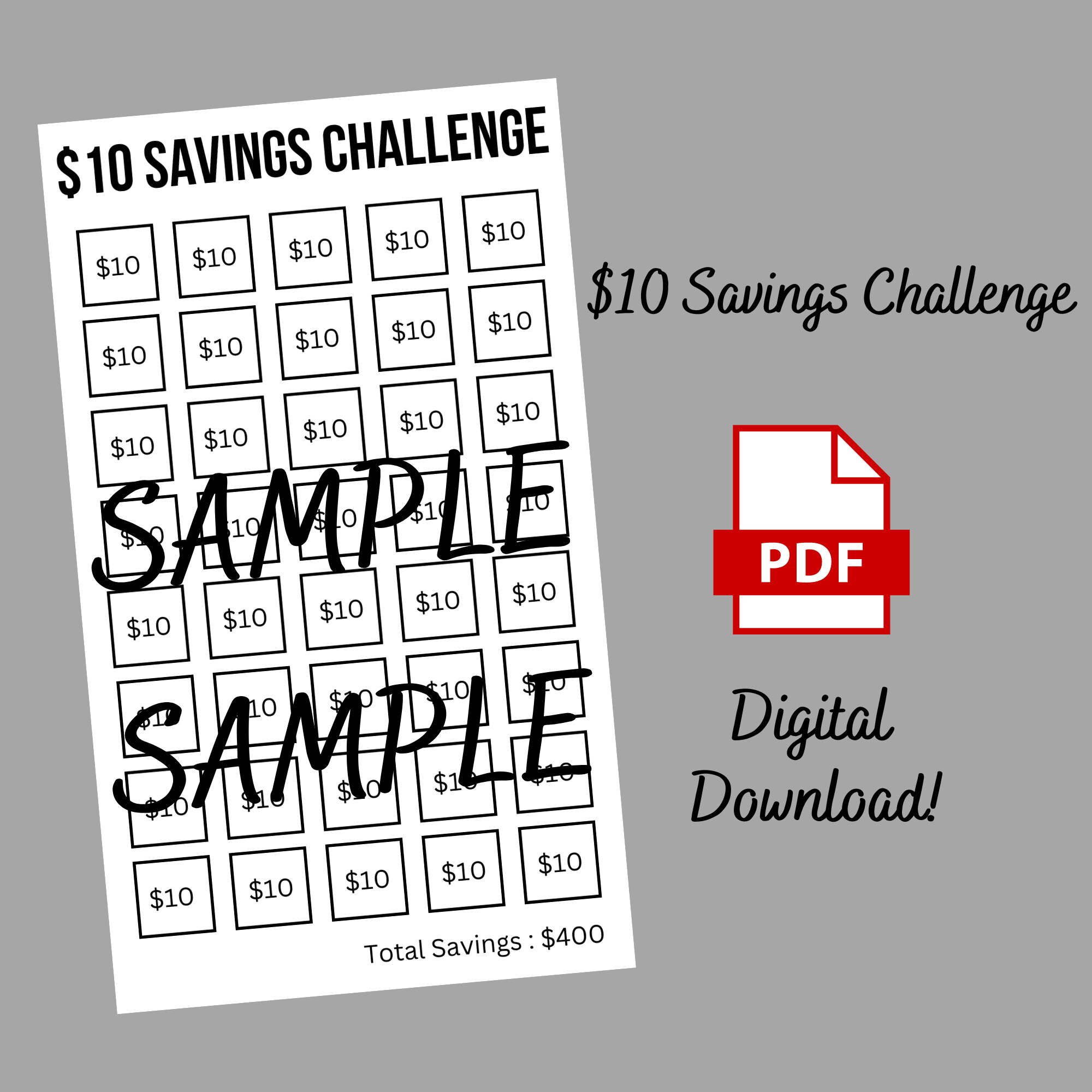$10 Savings Challenge Printable – LTAX