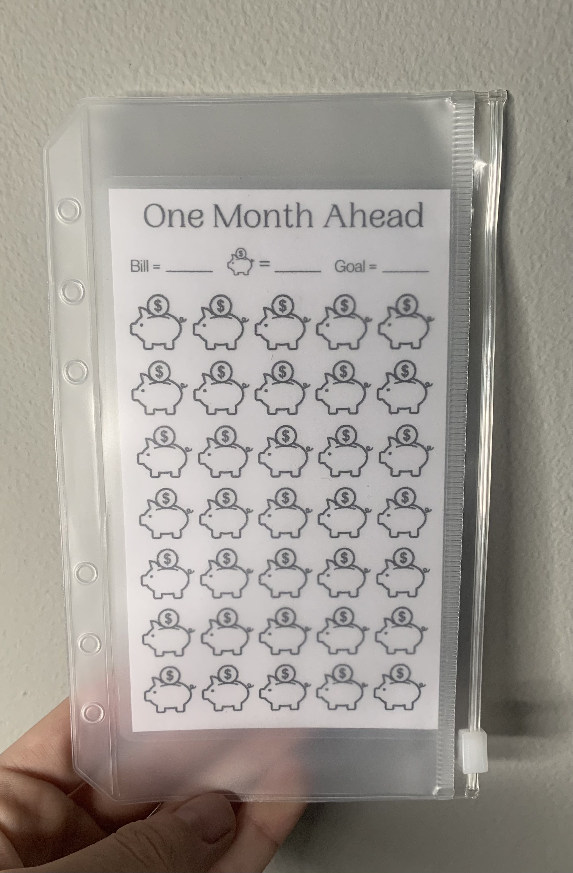 One Month Ahead Savings Challenge Create Your Own Goal - Etsy