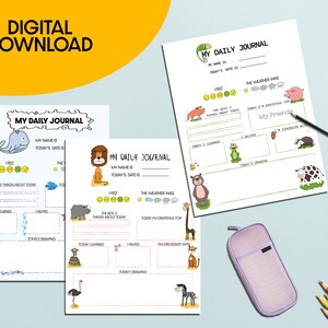 Kids Daily Journal Printable Journal for Kids Diary for Children Kids ...