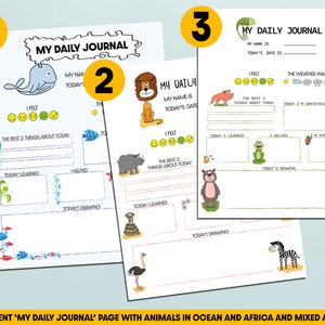 Kids Daily Journal Printable Journal for Kids Diary for Children Kids ...