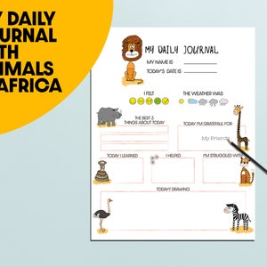 Kids Daily Journal Printable Journal for Kids Diary for Children Kids ...