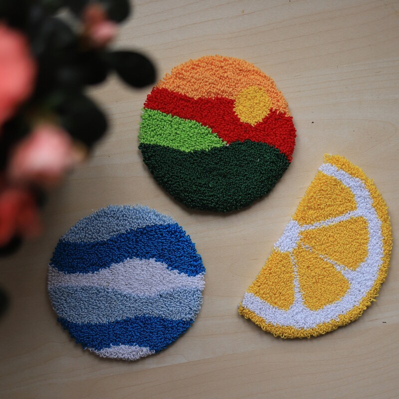 Punch Needle Coaster - Etsy