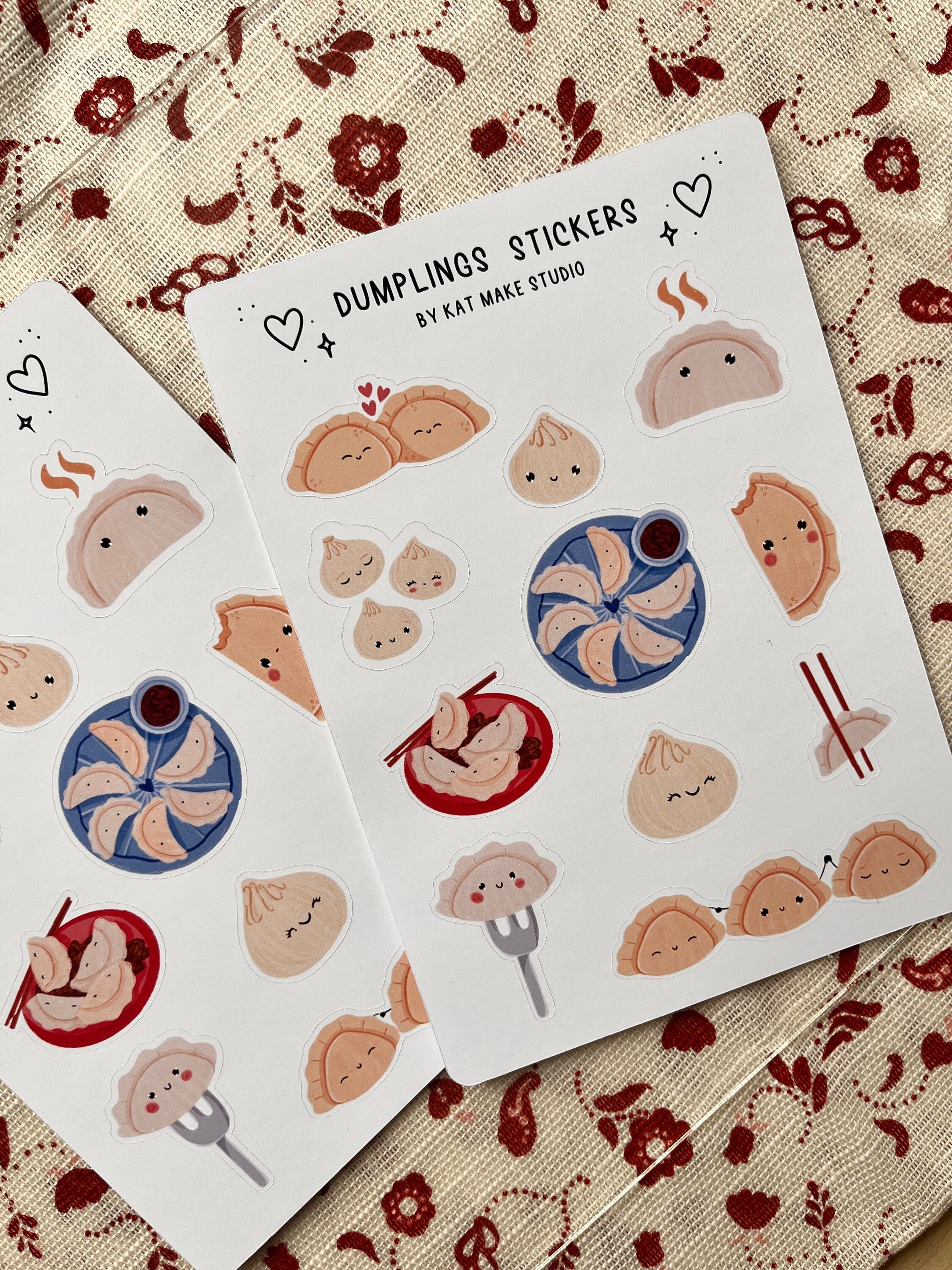 Cute Dumplings Sticker Sheet Christmas Stickers Bullet - Etsy