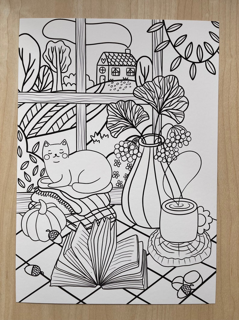 Autumn Coloring Pages - Printable Outlines of Autumn Drawings | for ...