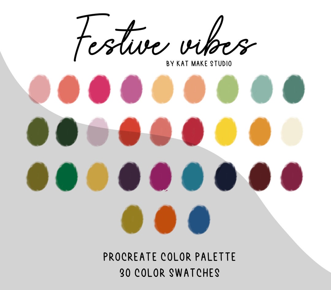 Festive Vibes Procreate Palette | Procreate App | Color Swatches - Etsy