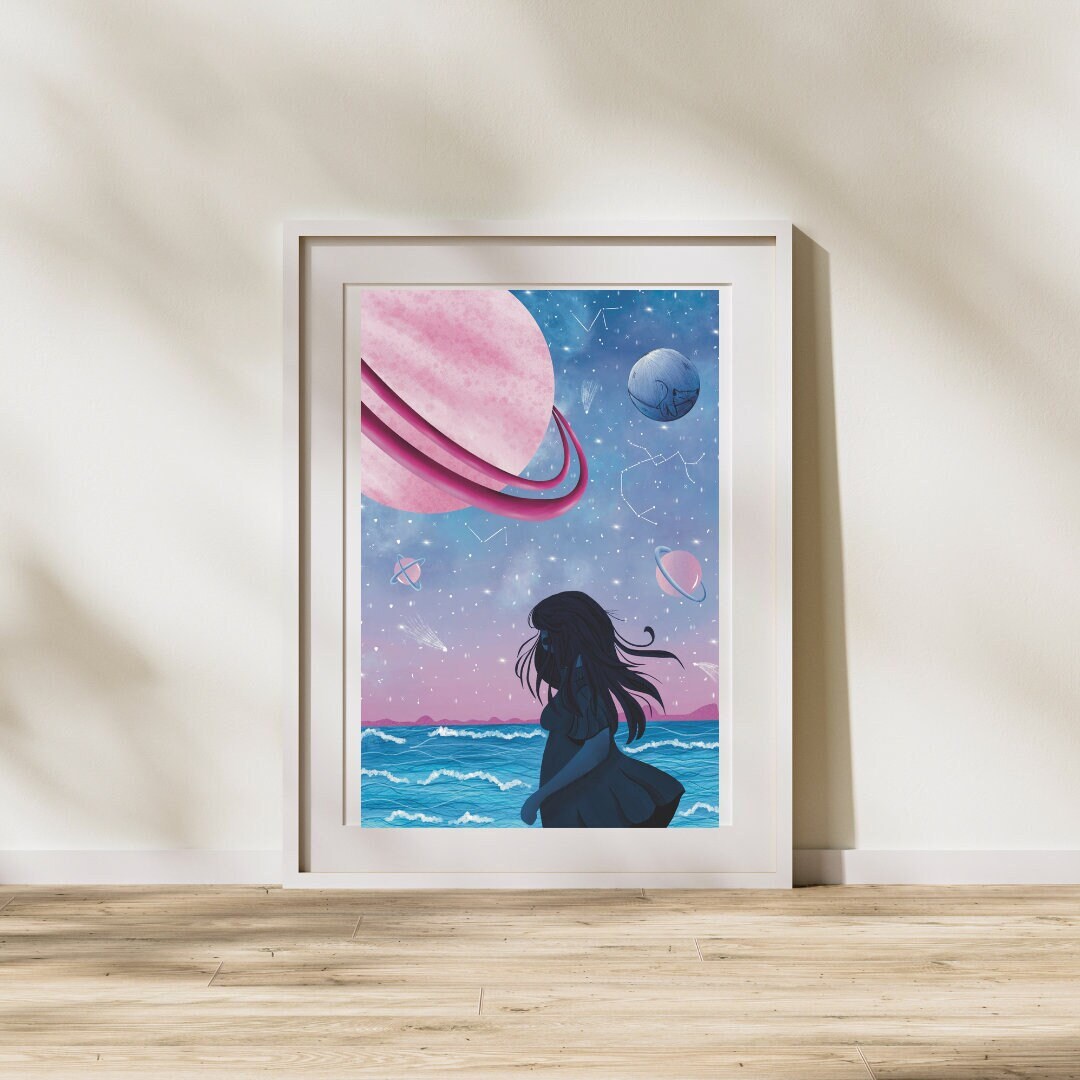 Cosmic Girl Art Print, Illustration Print - Etsy