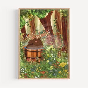 Hot Springs | Art Print, Spring Illustration, Nature Lover Gift - Etsy