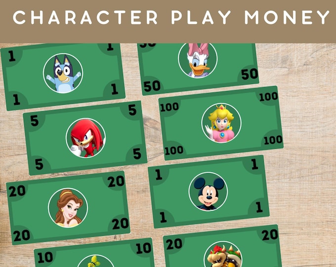 Printable Play Money for Kids, Pretend Play Currency for Toddlers and ...