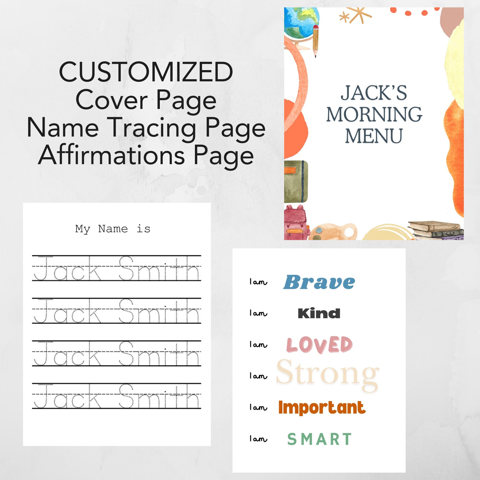 Preschool Morning Menu, Homeschooling, Printable Toddler Morning Menu ...