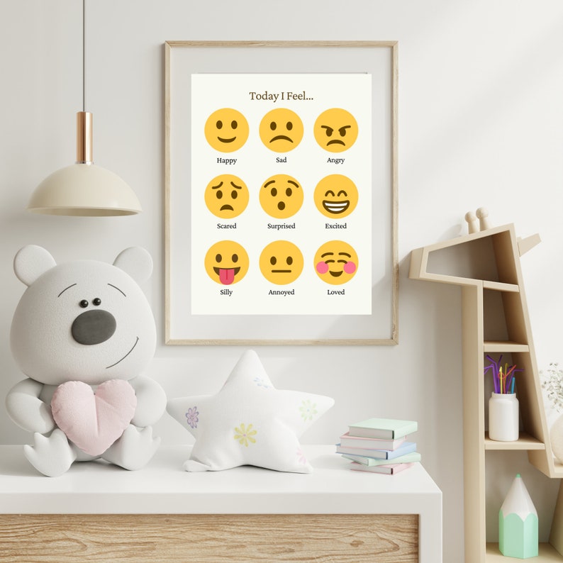Toddler Feelings Chart, Emotions Chart, Homeschool Poster - Etsy