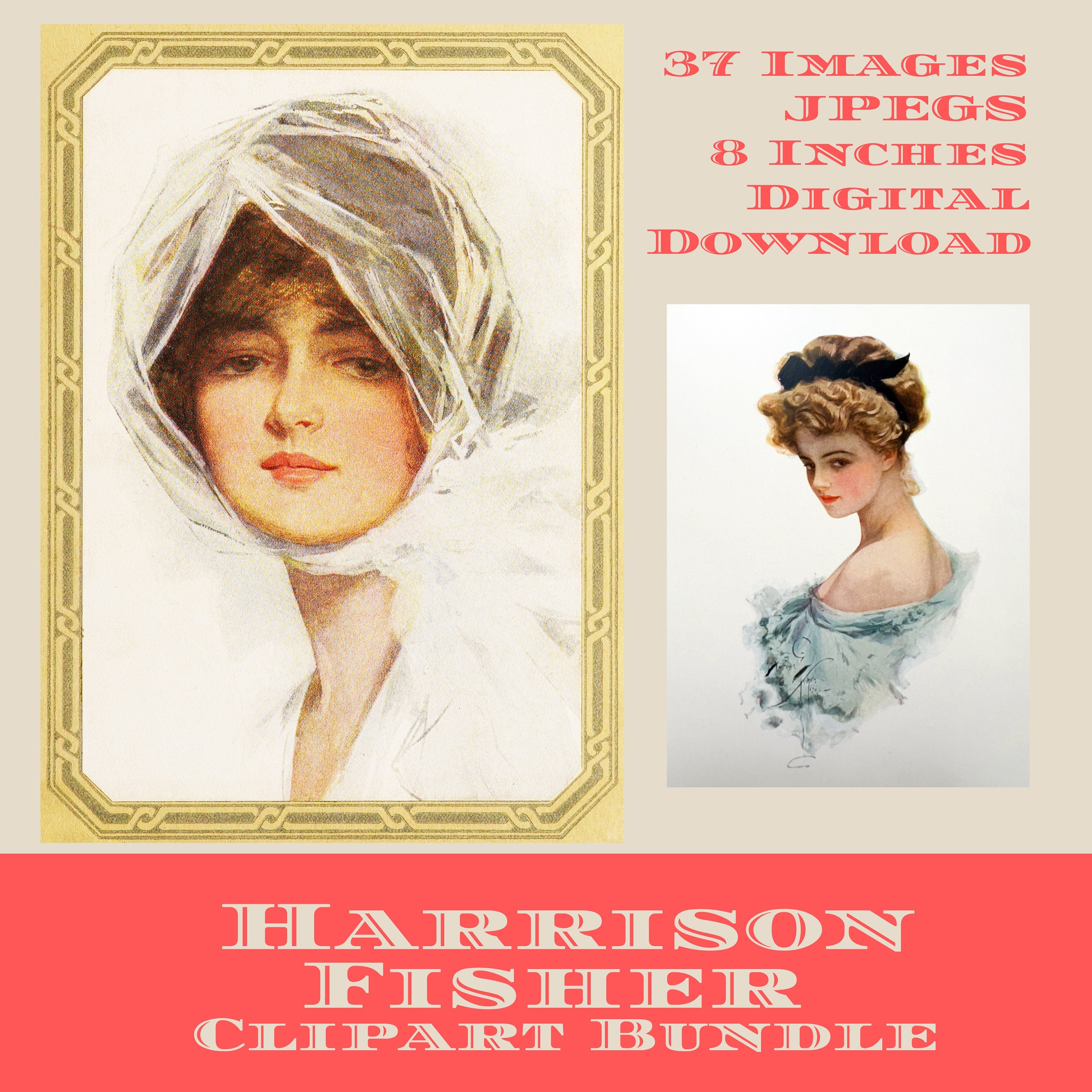 Edwardian Girls Clipart Bundle Digital Download Commercial Use Vintage ...