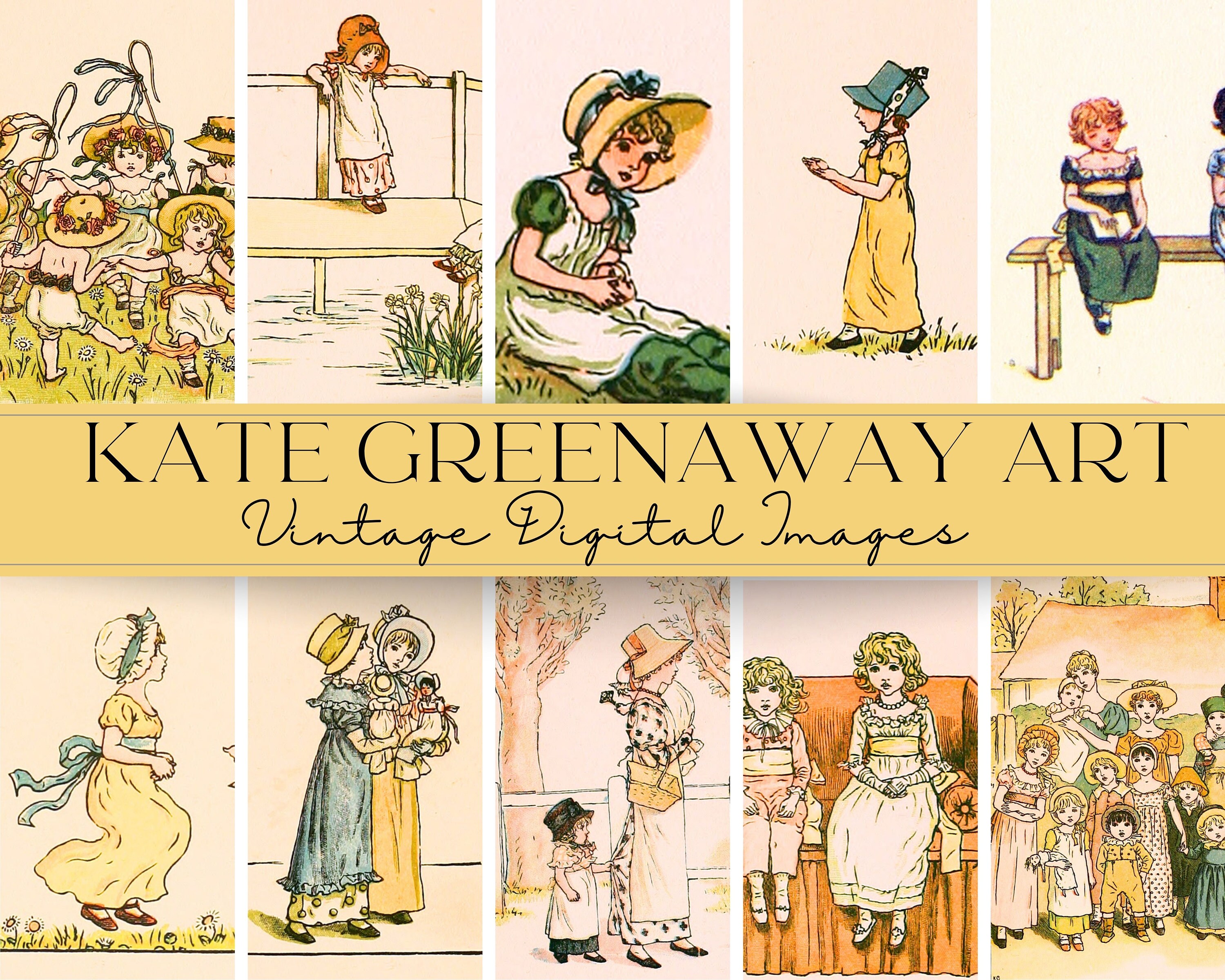 Vintage Kate Greenaway Digital Images, Kate Greenaway Junk Journal ...