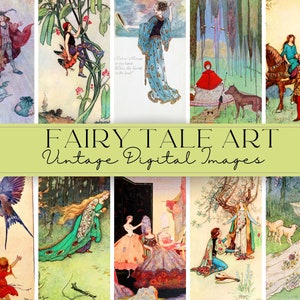 Vintage Fairytale Clip Art Bundle Fairy Tale Digital Download Antique ...