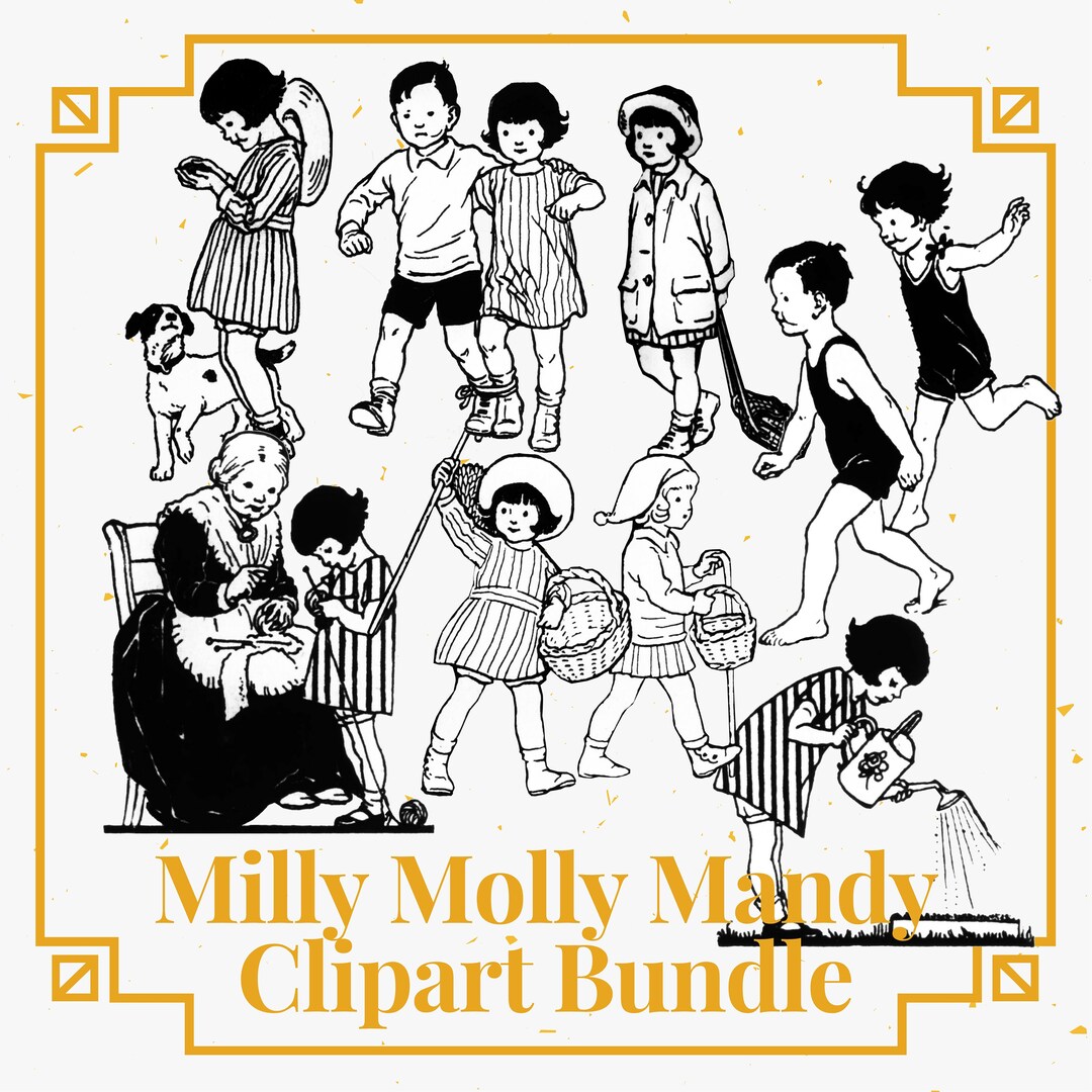Milly-molly-mandy Clipart Bundle 1920s Scrapbook - Etsy Australia