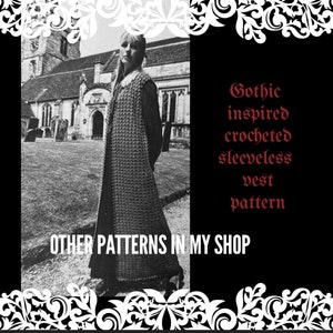 90s Goth Cardigan Knitting Pattern PDF Gothic Knitting Pattern 1990s ...