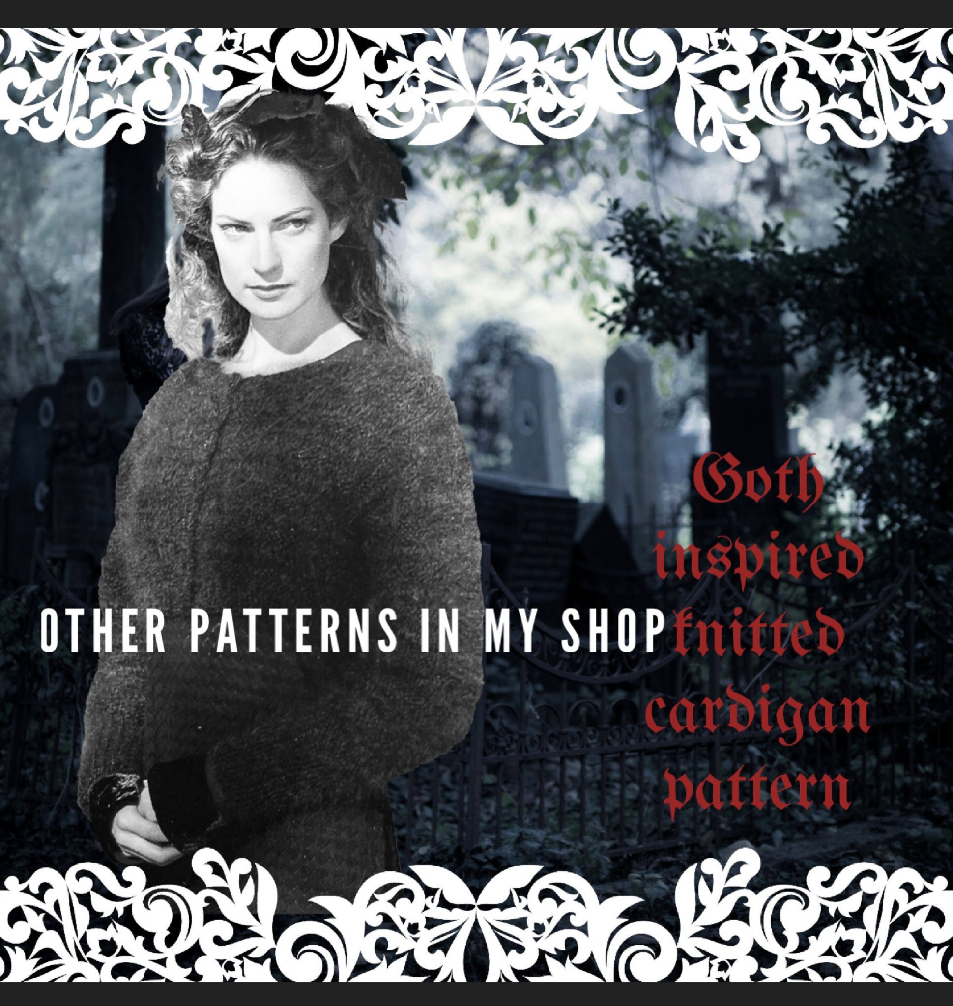 90s Goth Sweater or Grunge Sweater Knitting Pattern Mohair Yarn - Etsy