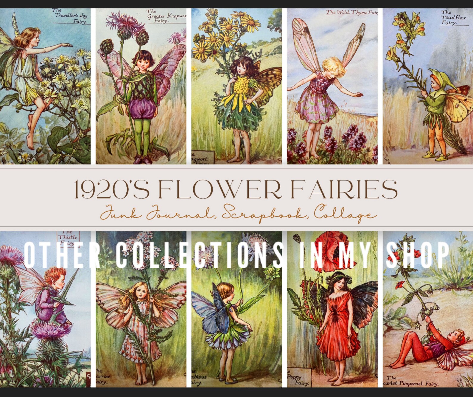 Flower Fairies Clipart Bundle Flower Fairies Digital Download Flower ...