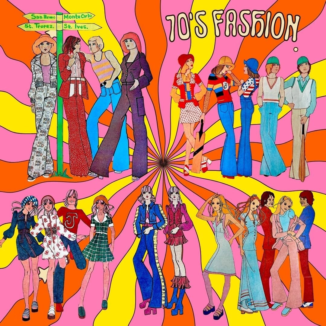 1970s Clipart Bundle Groovy 70s Teens PNG Vintage Teenagers, 60% OFF