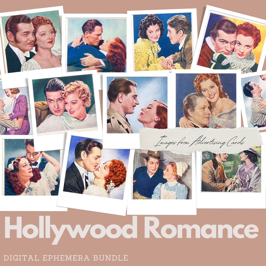 1930s Hollywood Star Couples Clip Art: Vintage Ephemera Bundle (digital ...