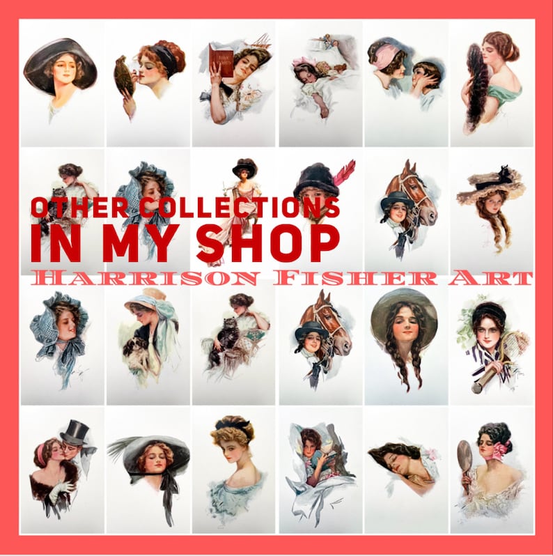 Vintage 1910s Women's Fashion Clipart Set Edwardian Lady Images Bundle ...