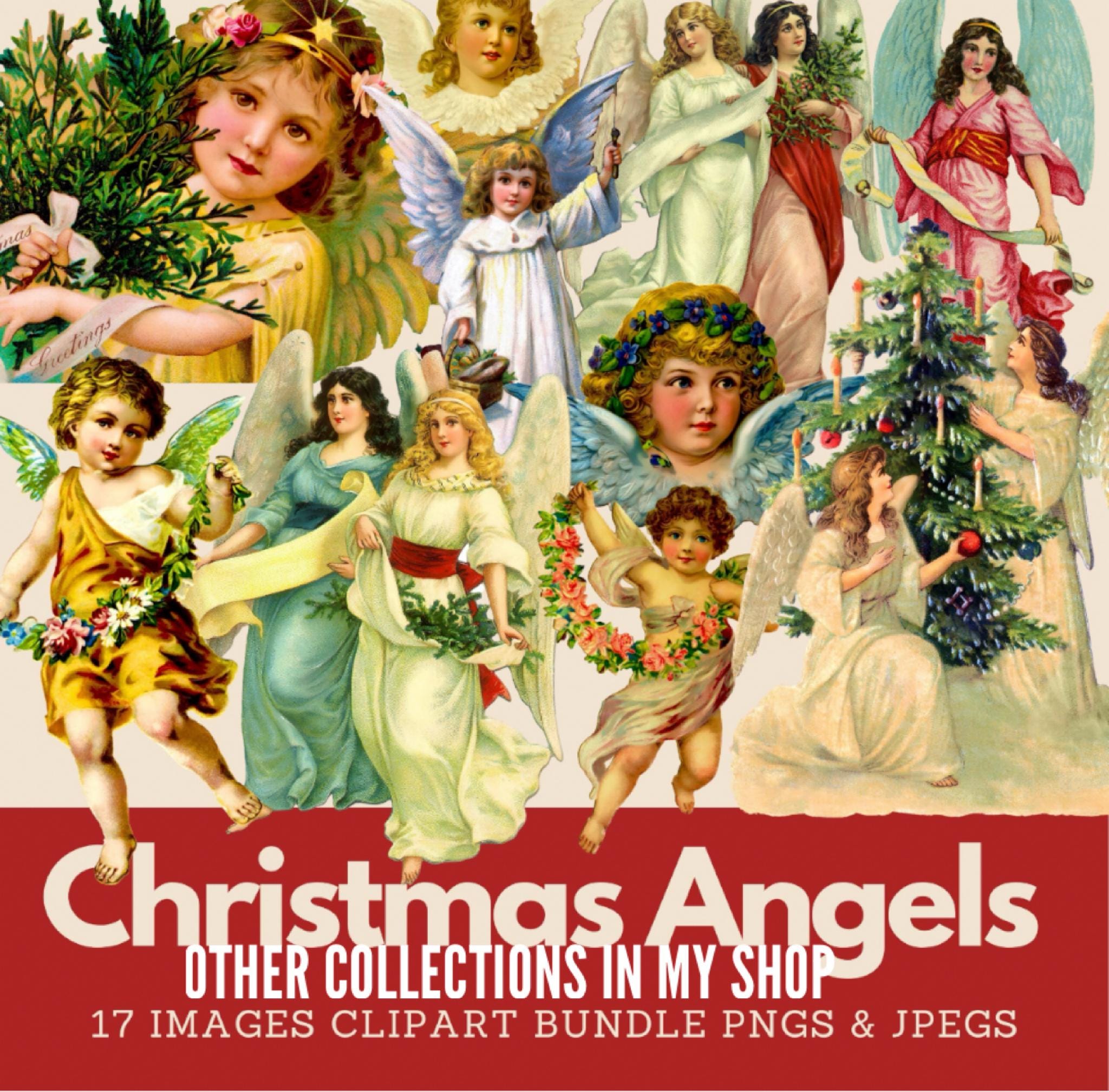 Retro Christmas Ladies Clipart Bundle Vintage 1960s Women Christmas ...