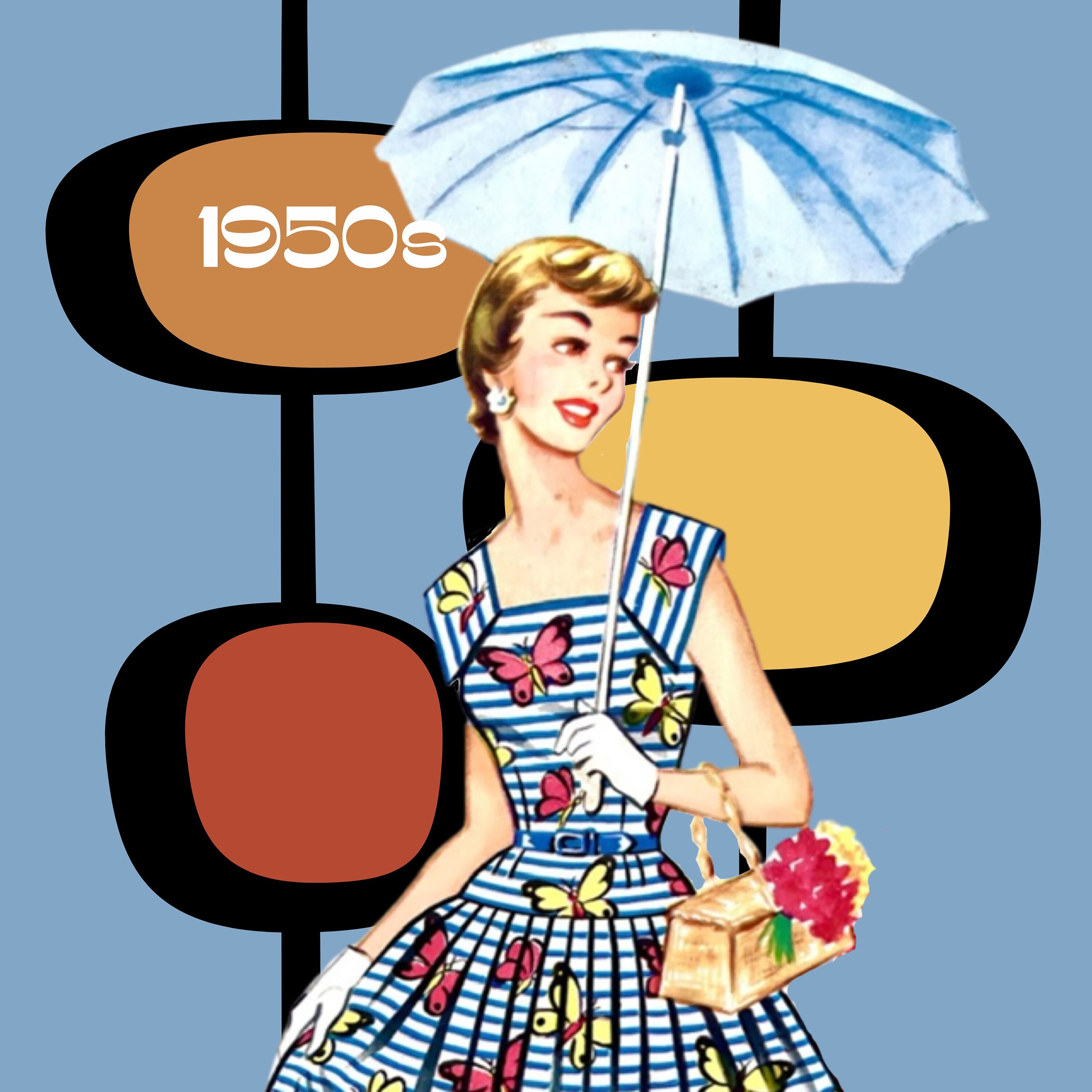 1950s Clipart Bundle Midcentury Fashion Retro Dress Png - Etsy UK
