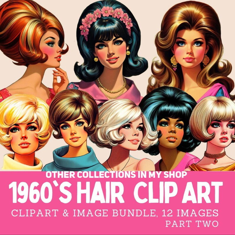 Retro 1960s Graduation Clipart: Vintage Graduate Art (digital Download ...