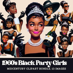 1960s Hair Clip Art Bundle 1960s Hair Styles Png Retro Wigs Digital ...