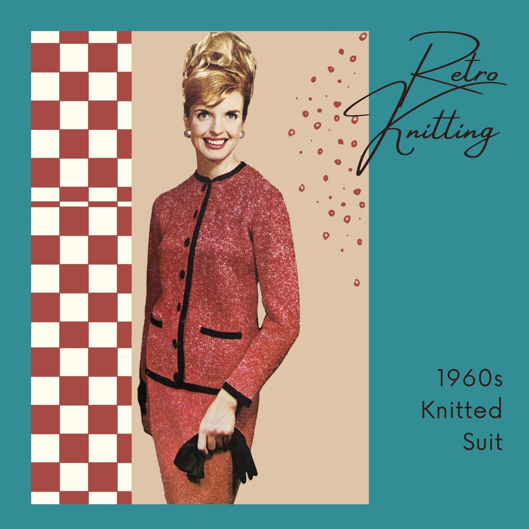 1960s Women's Knitted Suit Knitting Pattern PDF Retro Knitted Suit PDF ...