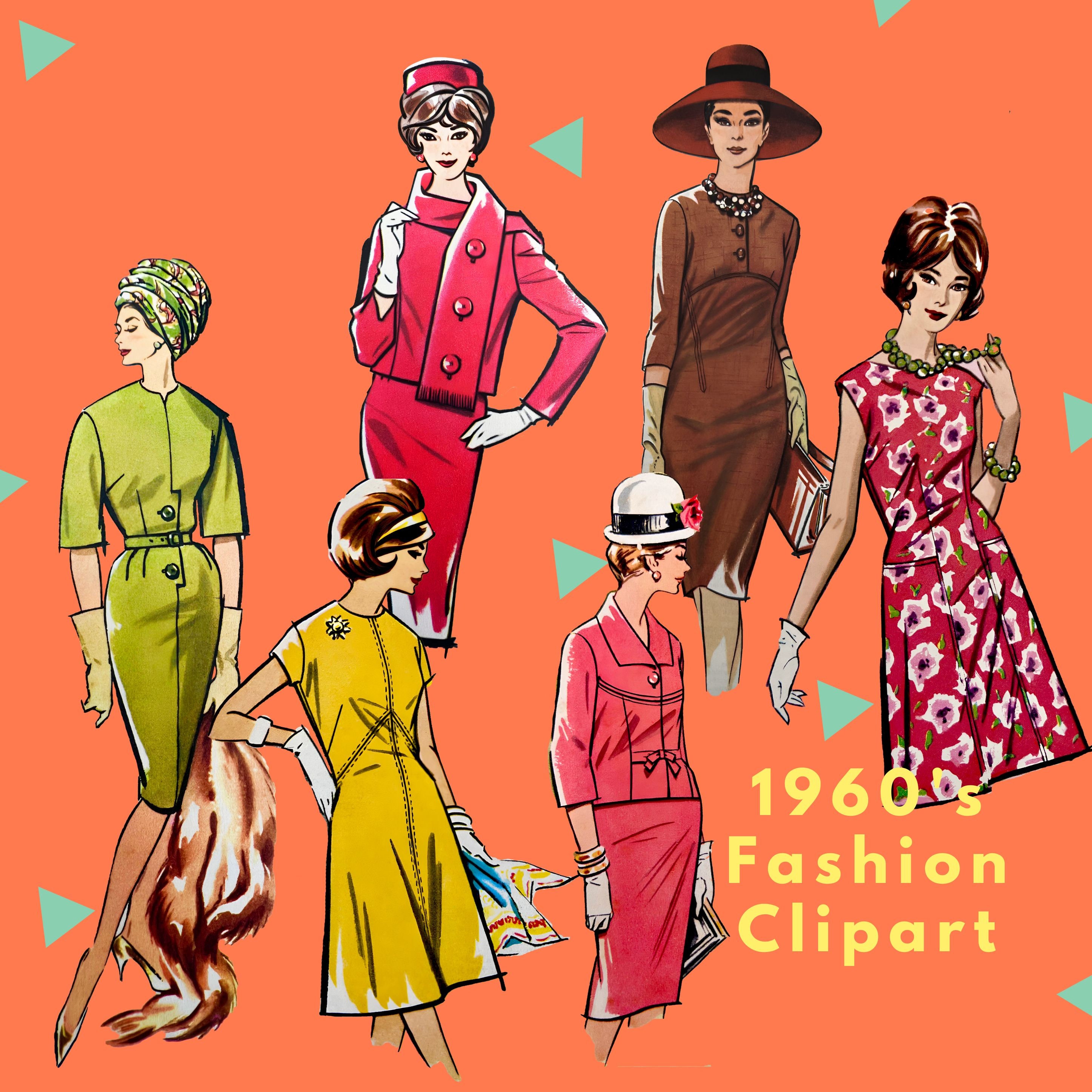 Vintage 60s Era Clipart